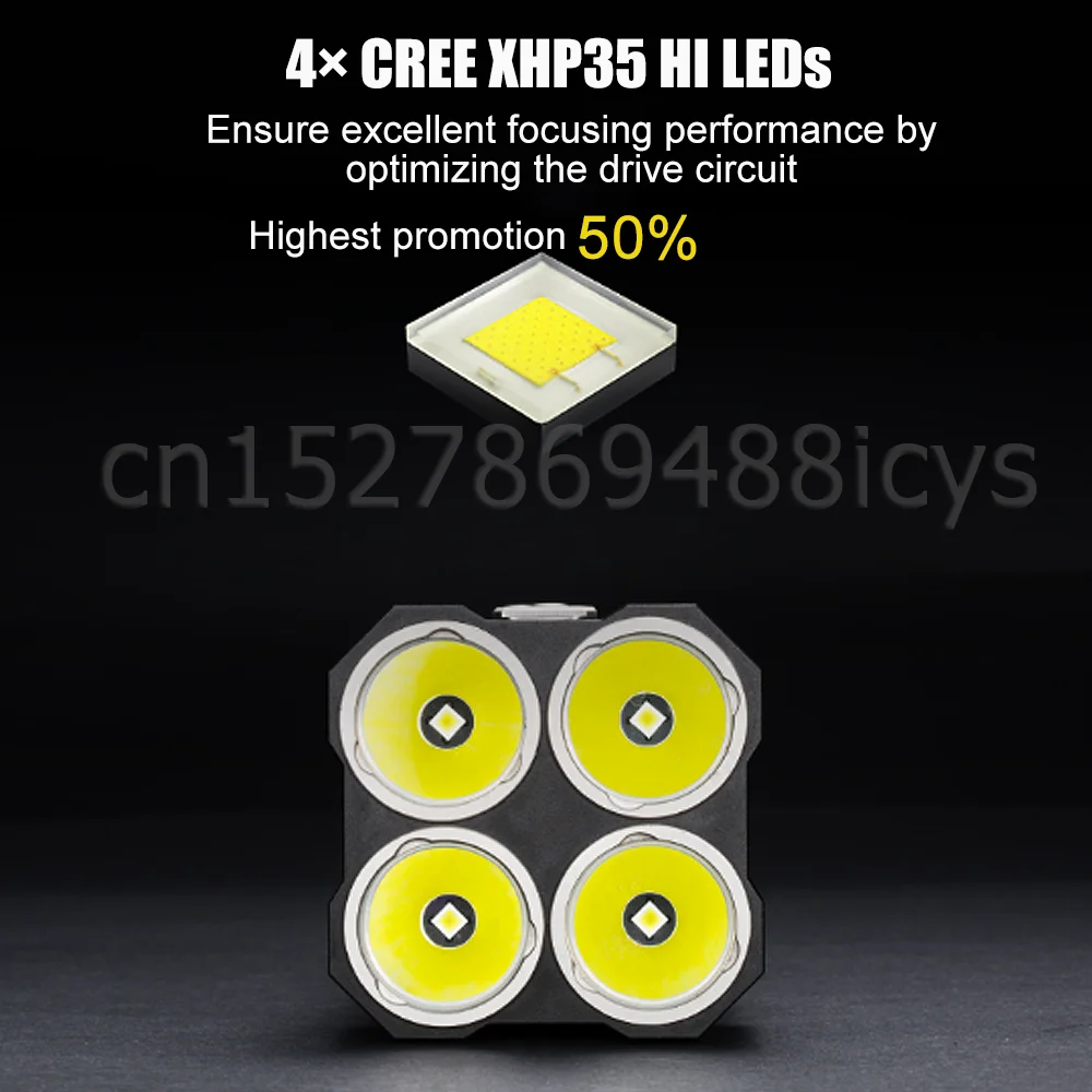 2022 nitecore TM28 6000 Lumens CREE XHP35 HI 4LED Rechargeable Hight Light Flashlight FOR Gear ...