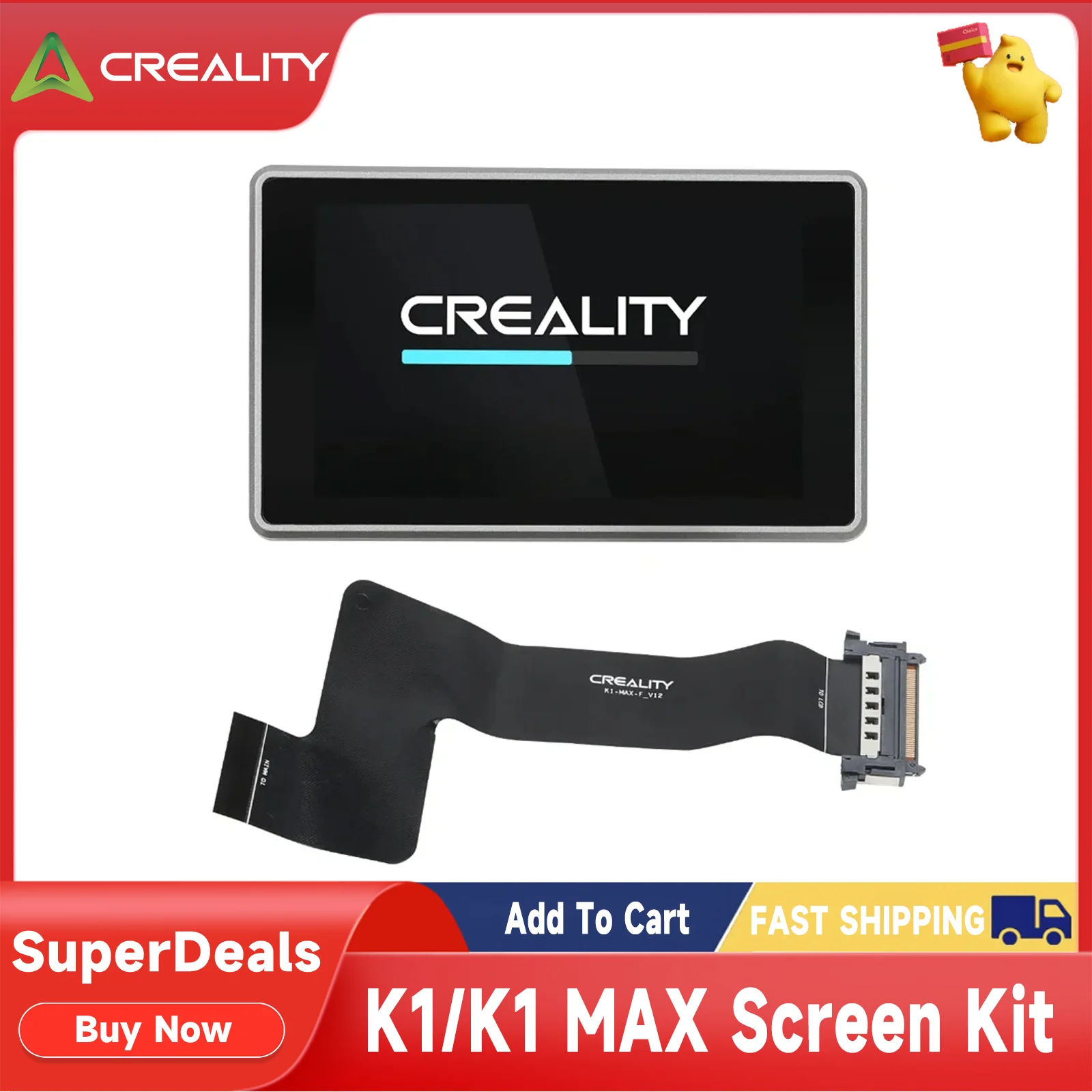Creality-K1-K1-MAX-Screen-Kit-Intelligent-4-3-inch-Color-HD-LCD-Display ...