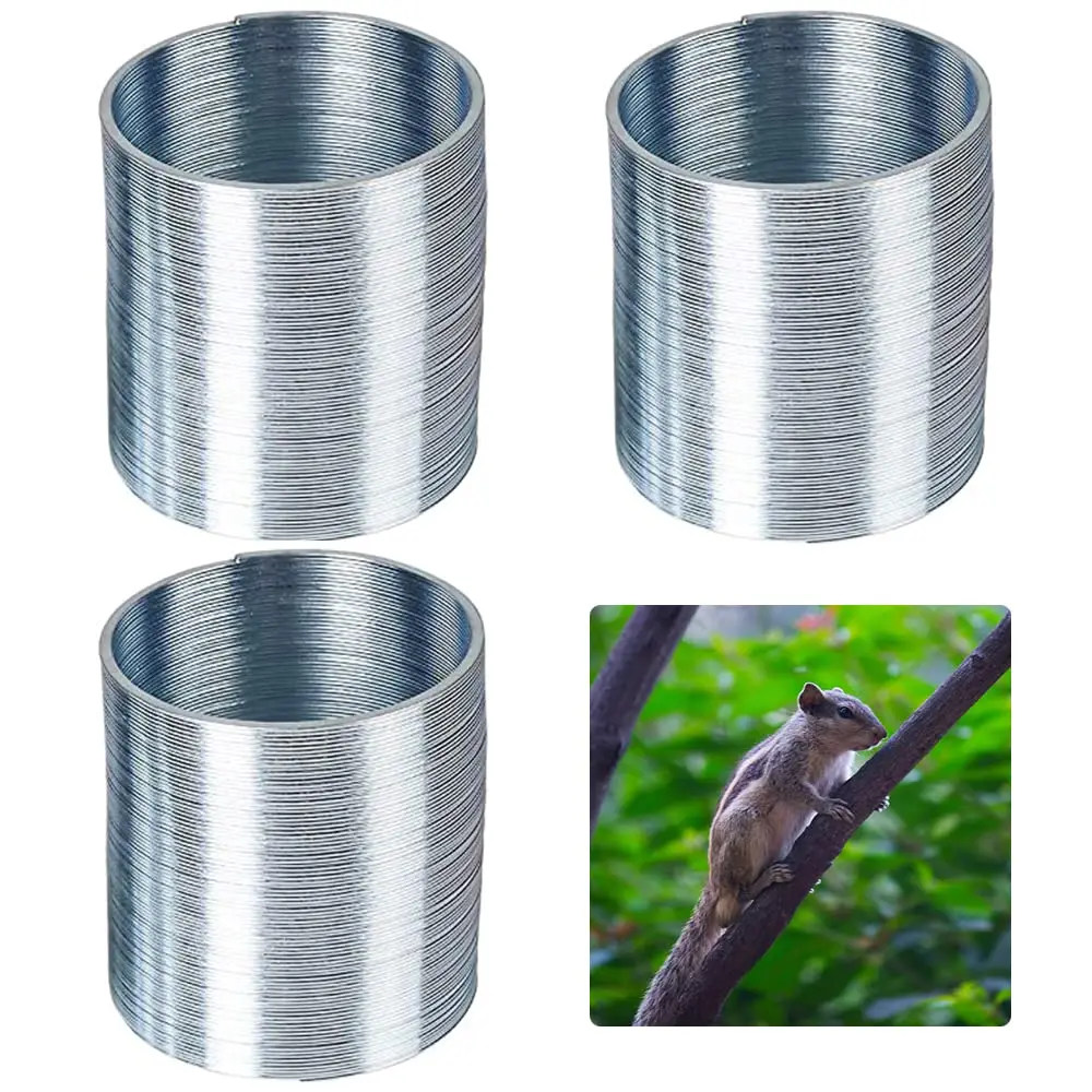 Bird-Feeder-PolesSquirrel-Baffle-Metal-Silver-Compression-Spring ...