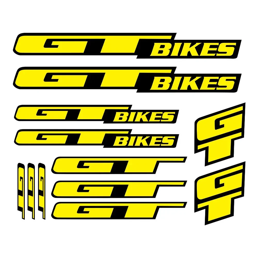 12 Pcs Pvc Bicycle Sticker for GT Decor Art Bike Frame Vinyl Decal Set ...