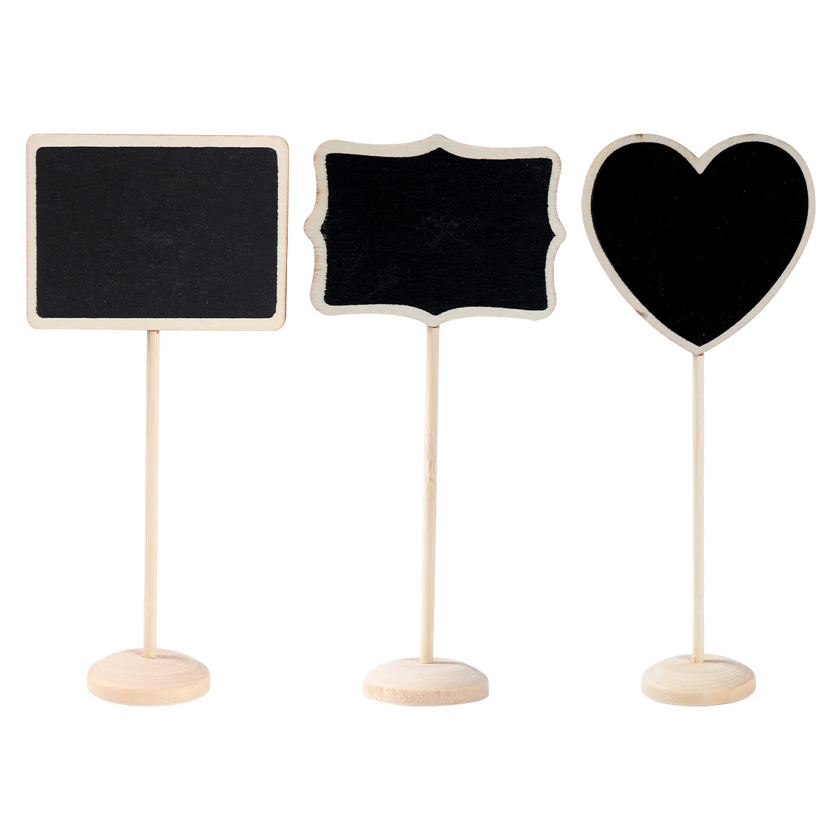 10Pcs-Heart-Angled-Shaped-Blackboard-Sign-Wood-Mini-Chalkboard-Signs ...