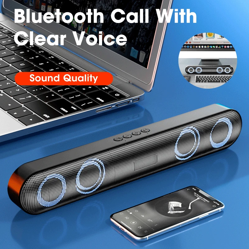 Computer-Sound-Bar-Wired-and-Wireless-Bluetooth-Home-3D-Wired ...