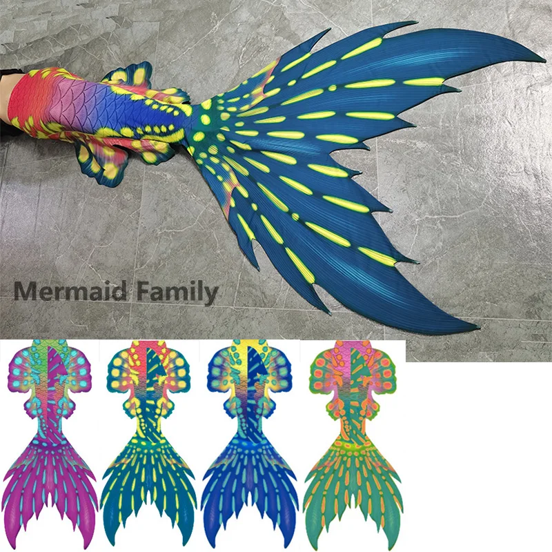 Diving-Mermaid-Tail-Dress-With-Flipper-Can-Fit-Silicone-Monofin-Fish ...