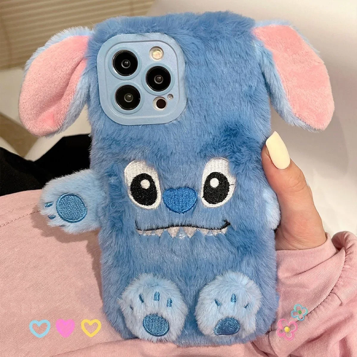 3D-Cartoon-Disney-Stitch-Cute-Plush-Phone-Cases-For-iPhone-15-14-13-12 ...