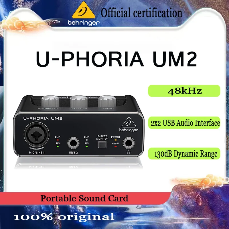 BEHRINGER-U-PHORIA-UM2-Audiophile-2x2-USB-Audio-Interface-with-XENYX ...