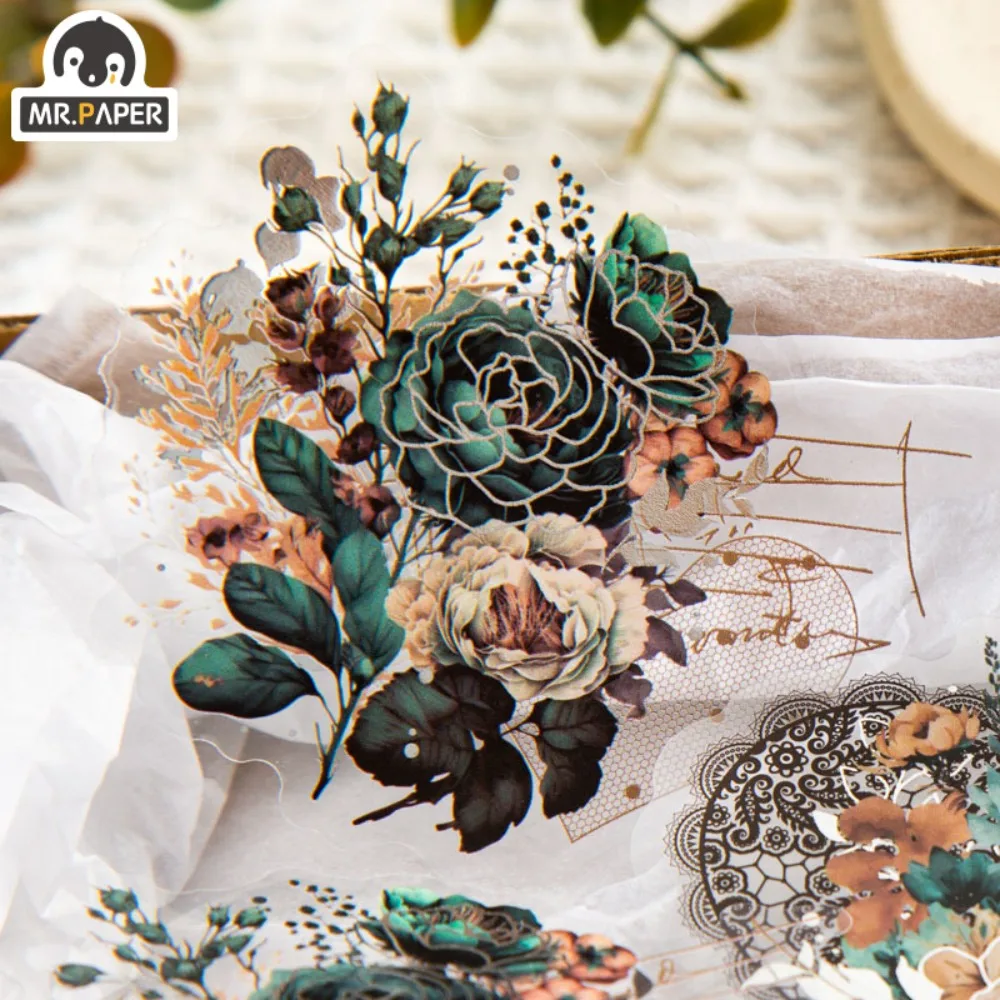 Mr-Paper-pegatinas-de-encaje-Floral-Vintage-para-mascotas-estampaci-n ...