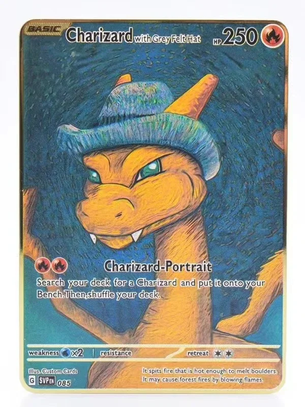2024 English Metal Card Anime Pikachu Charizard Mewtwo Blastoise Vmax ...