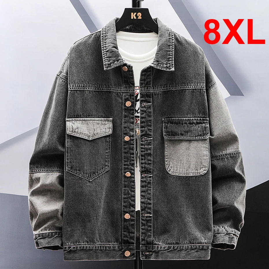 Plus-Size-8XL-Denim-Jacket-Men-Big-Size-Jeans-Jackets-Coats-Spring ...