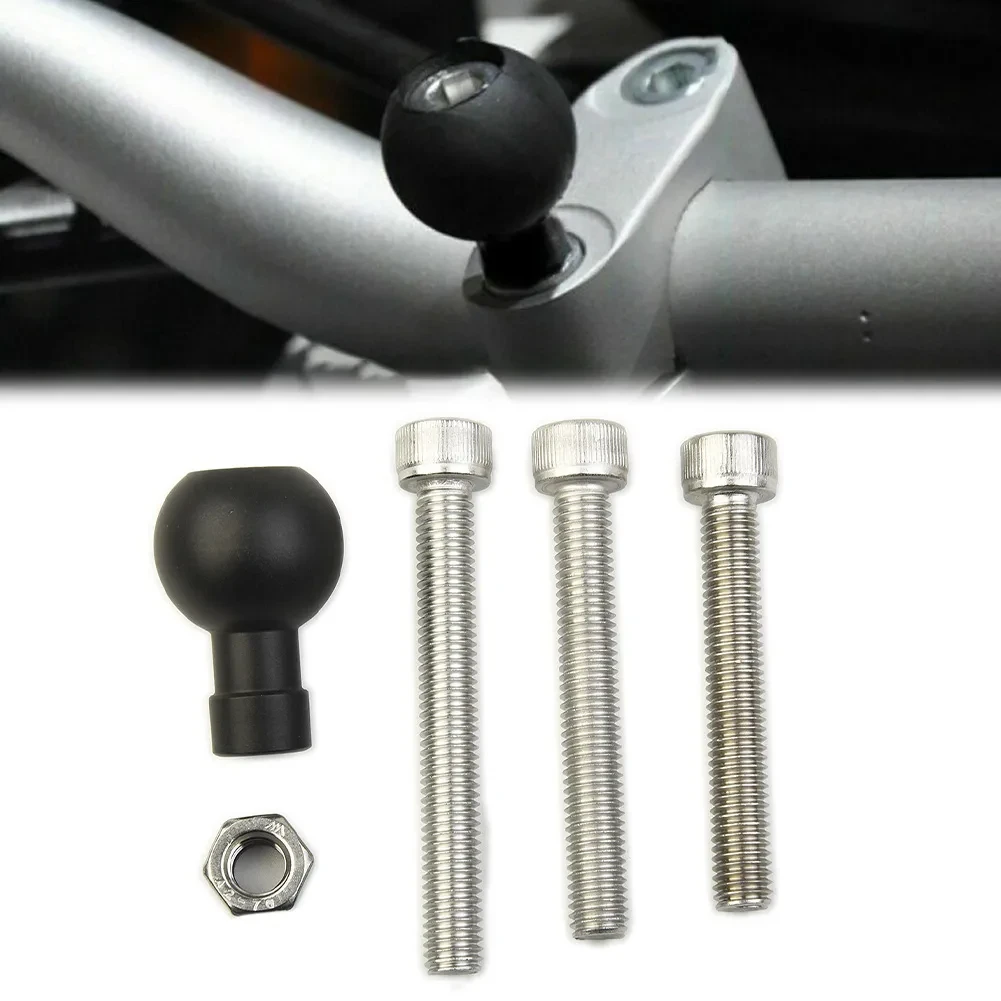 Motorcycle Handlebar Clamp Base W/ 1" Ball & M8 Screw For RAM Mounts ...