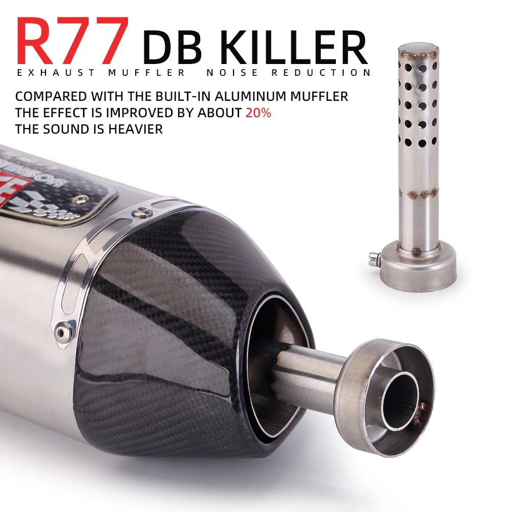 For-Original-Yoshimura-R77-Exhaust-Pipe-Catalyst-Escape-Silencer-Silenciador-Muffler-Plug-49mm ...