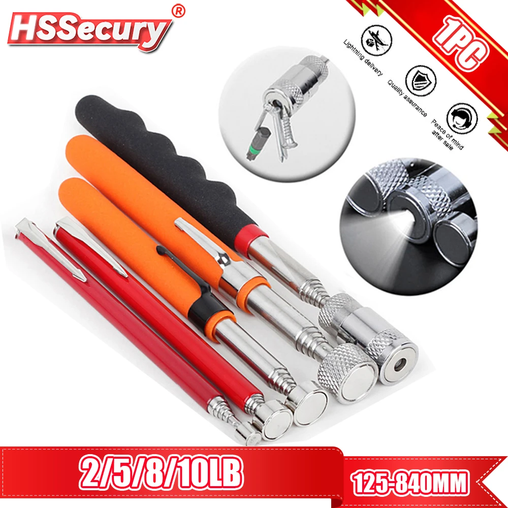 Magnetic Picker Mini Portable Telescopic Magnetic Magnet Pen with Light ...