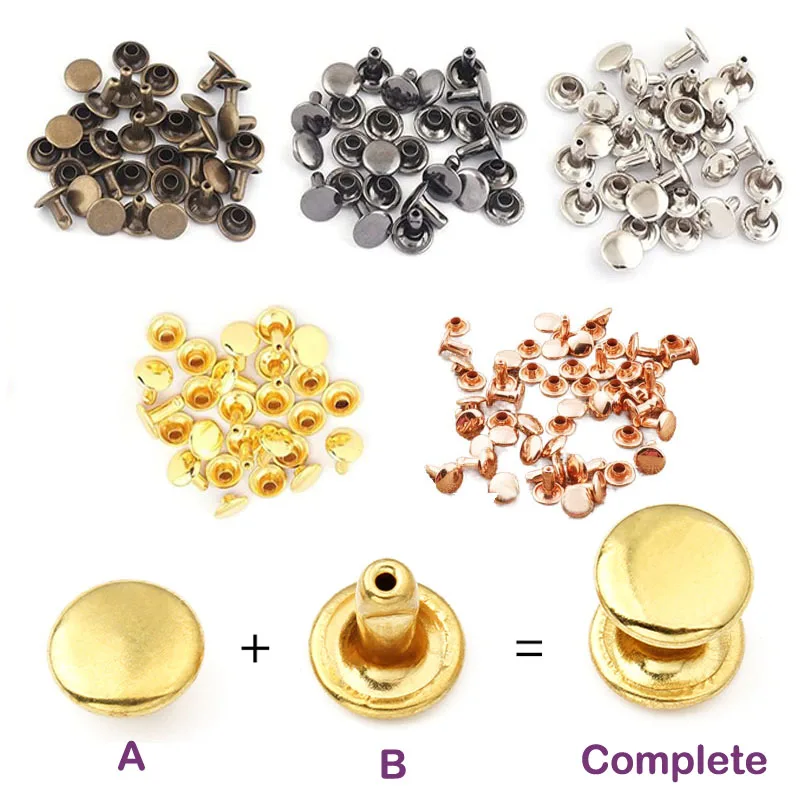 10Pcs-5-15mm-Metal-Double-Cap-Rivets-Stud-Round-Nail-Rivet-For ...