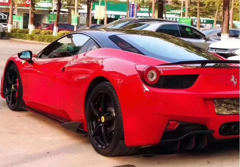 For Ferrari 458 High Quality REAL Carbon Fiber Front Lip Splitters Rear ...