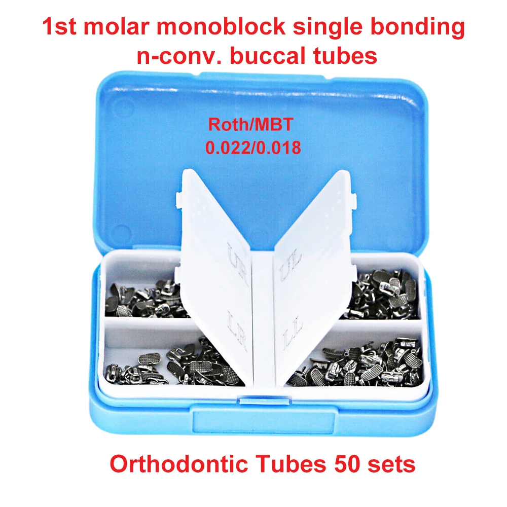 Dentistry-Orthodontic-Tubes-50-Sets-1st-Molar-Monoblock-Buccal-Roth-MBT ...