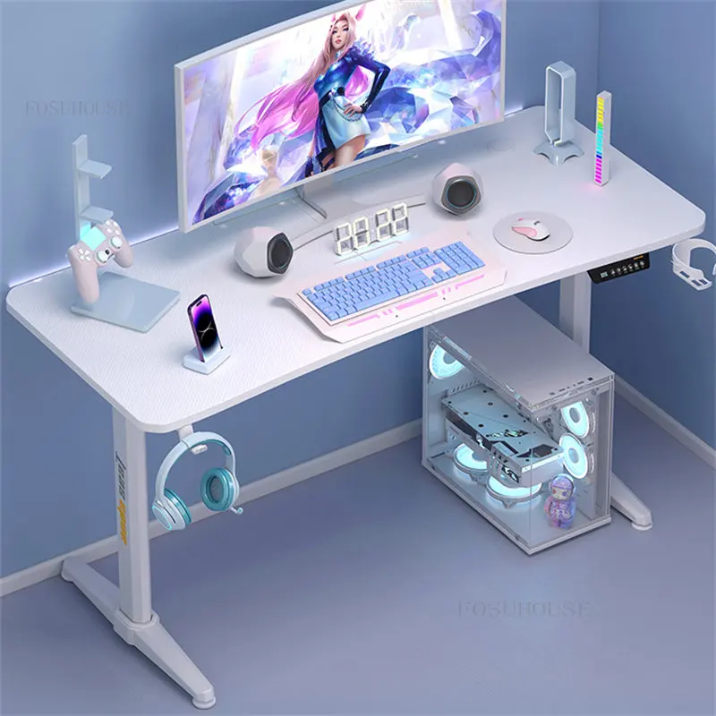 Electric-Lift-Desktop-Computer-Desks-Office-Furniture-Internet-Cafe ...