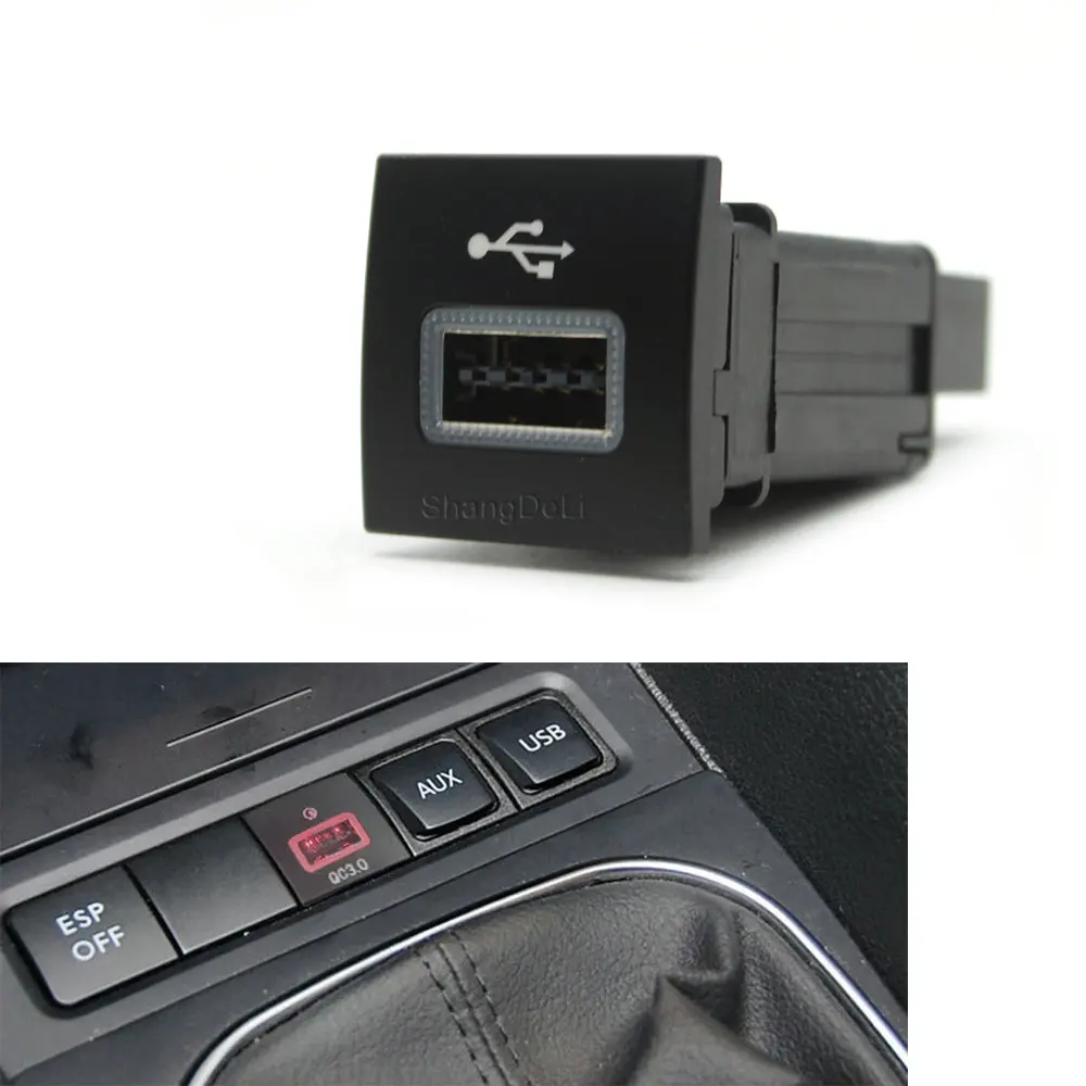 Car USB Input Adapter Audio Radio u-disk flash Socket Interface Cable ...