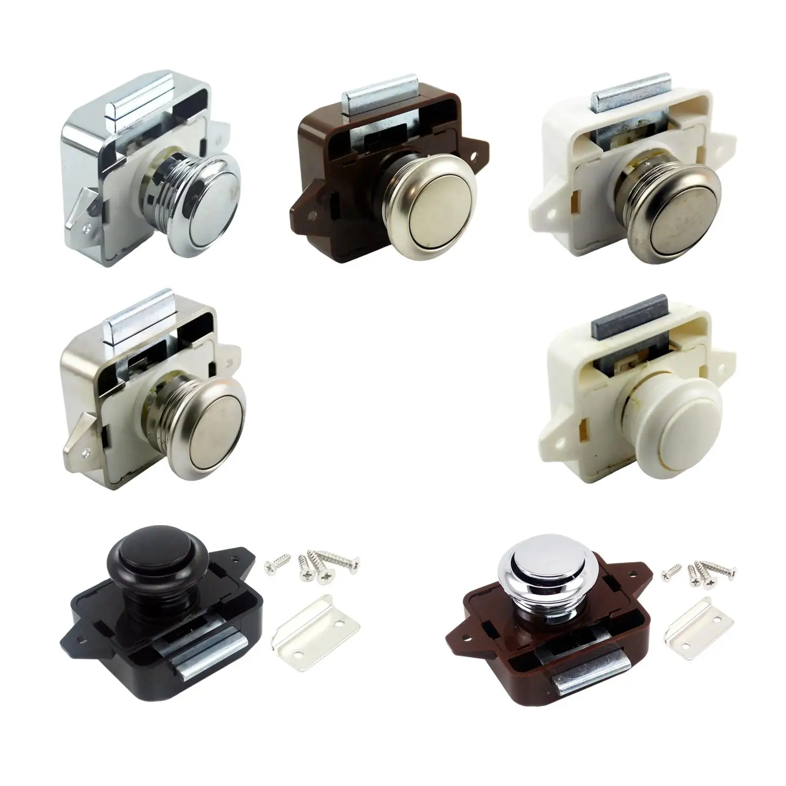 Push Button Latch Lock Easy Installation Drawer Knob for Camper RV Van ...