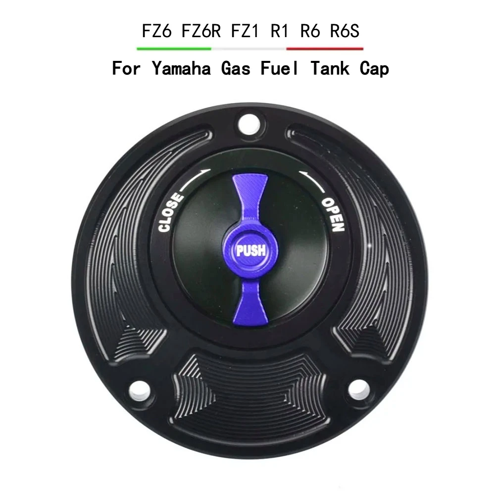 CNC Fuel Gas Tank Cap Cover Aluminum Keyless Motorcycle Accessories All ...
