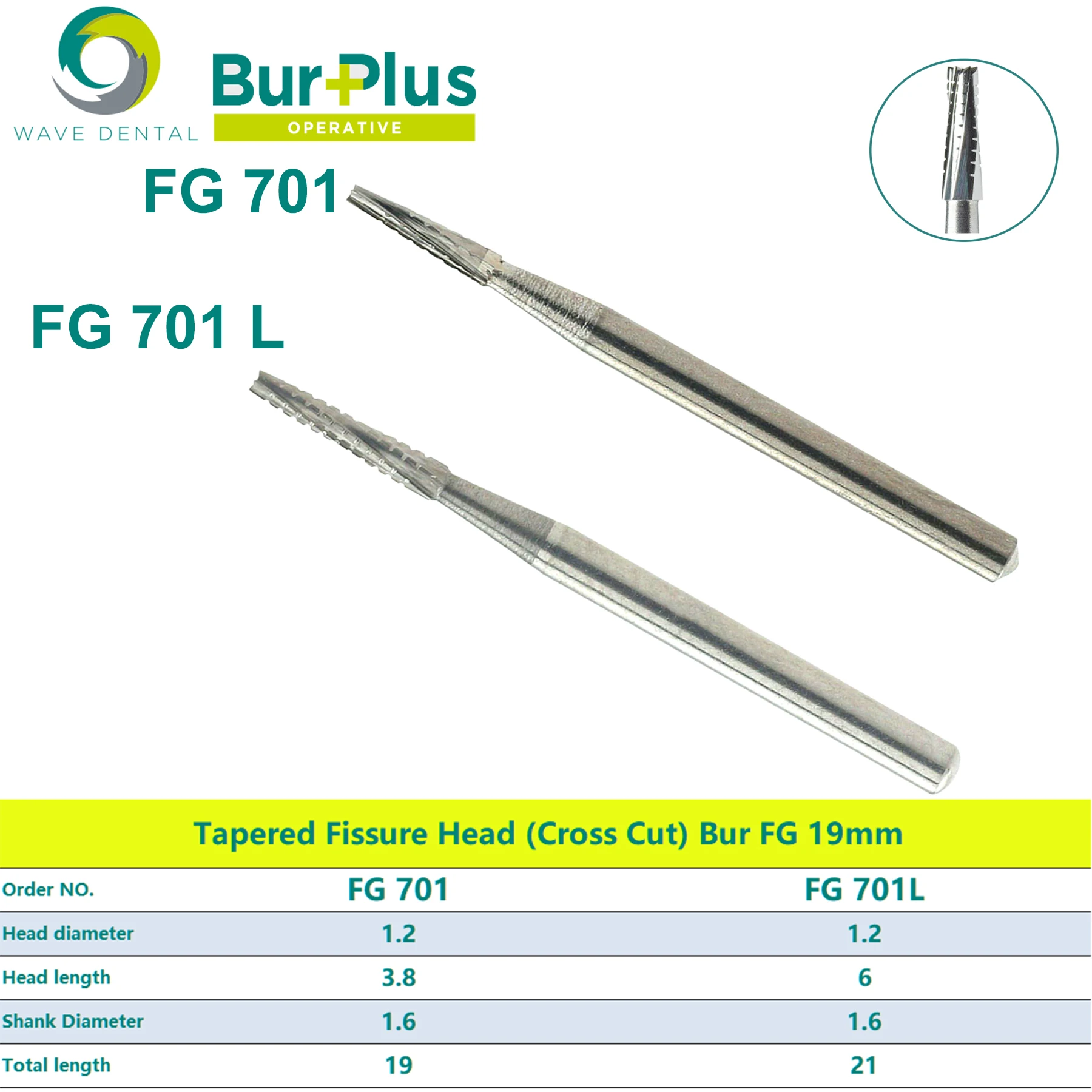 PRIMA-WAVE-Dental-Carbide-Burs-Taper-Fissure-FG-701-Dental-Strawberries ...