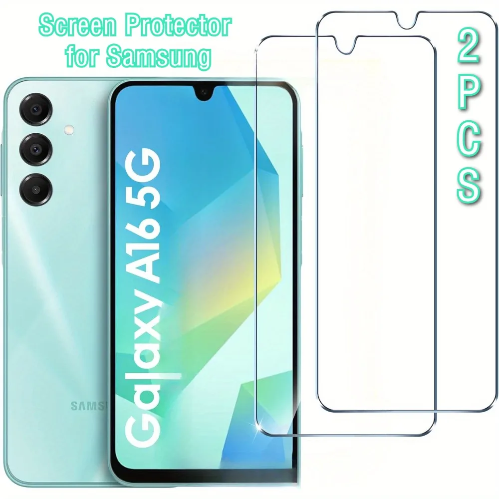 2Pcs HD Tempered Glass Film for Samsung Galaxy A16 5G A56 A55 A36 A26 ...