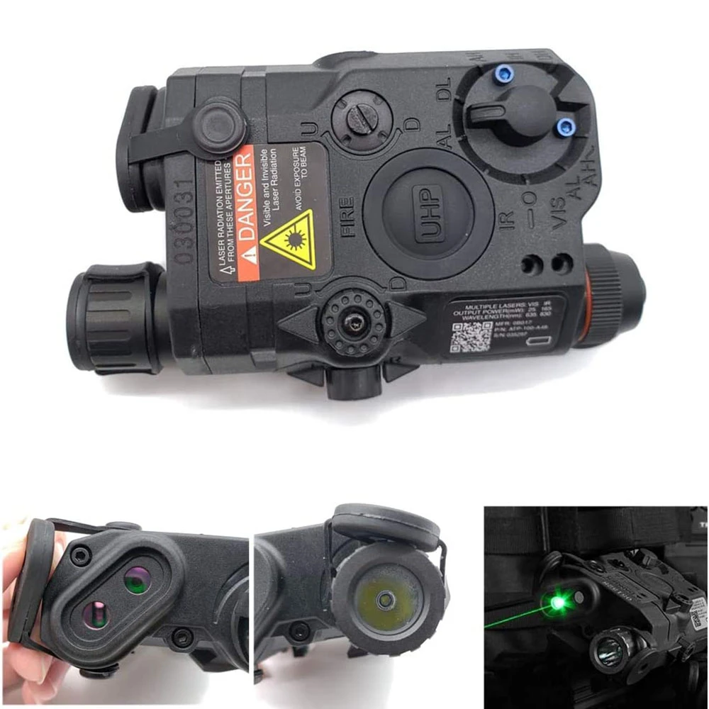 AN/PEQ-15 Green/RED Dot Laser indicator + White LED Flashlight 200 ...