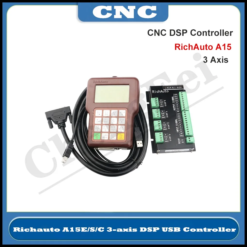 Richauto A15 Control Handle Multi-Axis 3-Axis CNC DSP Controller Offline USB Motion Control ...