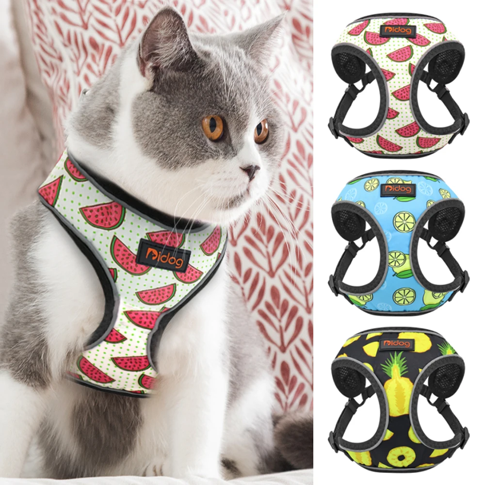 Nylon-Cat-Harness-Breathable-Mesh-Cats-Harnesses-Reflective-Puppy ...