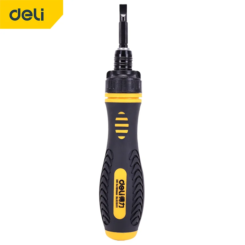 DELI Dual-purpose Ratchet Screwdriver CRV High Quality Steel ...