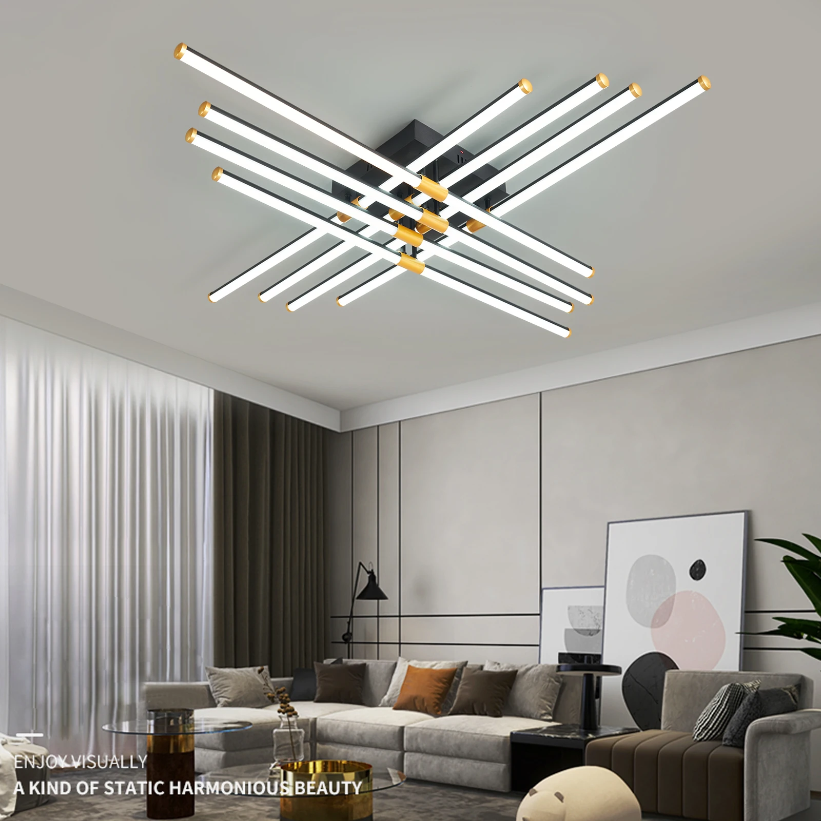 Smart Bluetooth Ceiling Chandeliers Dimmable Compatible with Alexa For Bed room Living Room ...