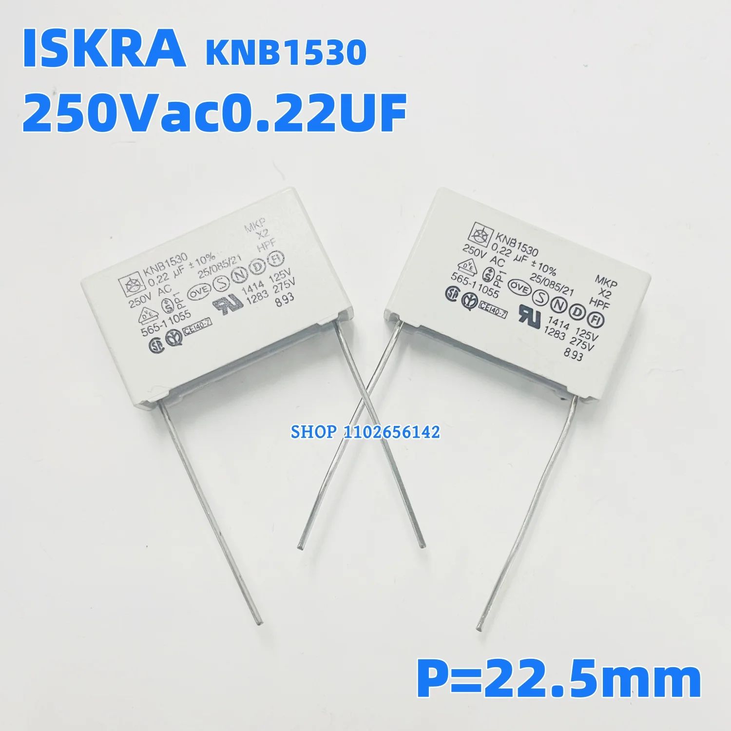 5pcs ISKRA 0.1UF - 0.82UF275VAC KNB1530 MKP X2 Safety Film Capacitor ...