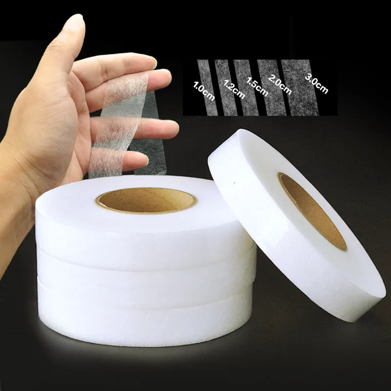 70Meters/Roll Double-sided Non-woven Interlining Adhesive Fabric Cloth Iron On Hem Tape ...