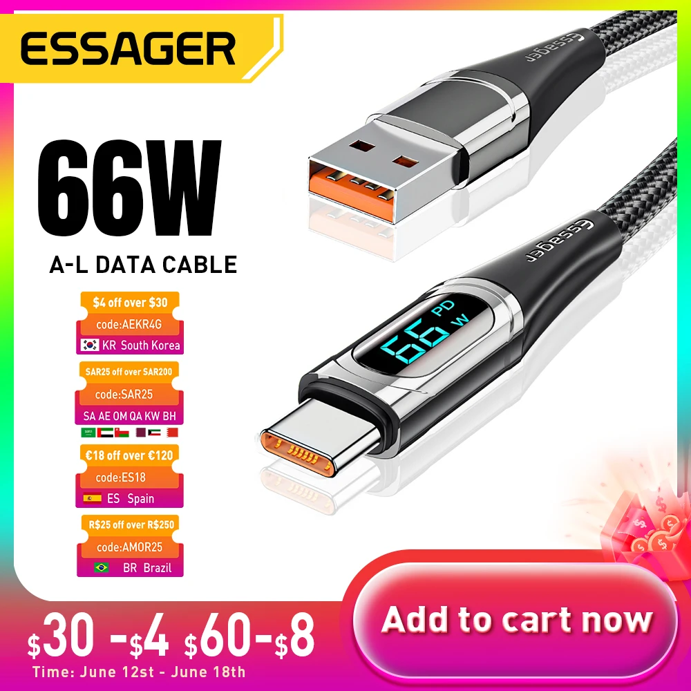 Fast Charging Cables Essager | Fast Charge Cable Charger C | Fast ...