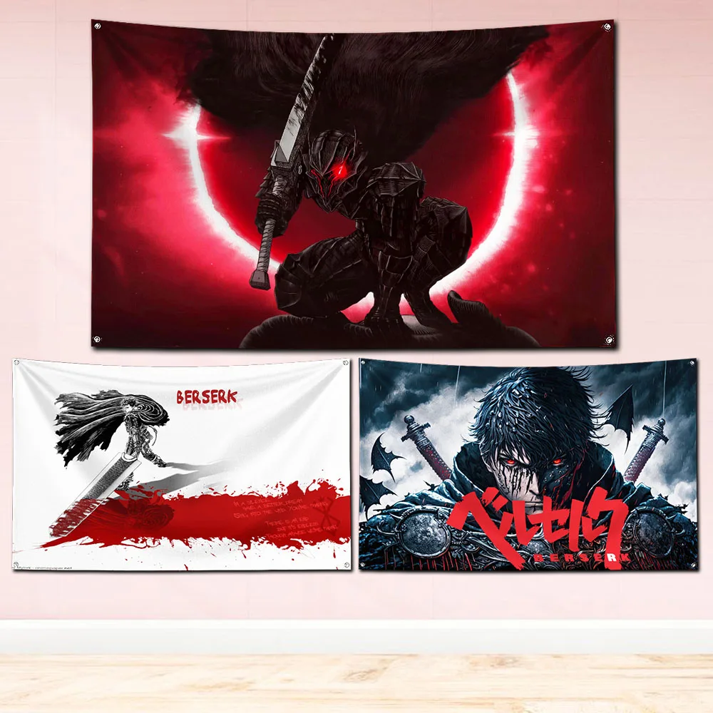 90X150cm-Comic-Berserk-Flag-Polyester-Printed-room-decoration-or-Indoor ...
