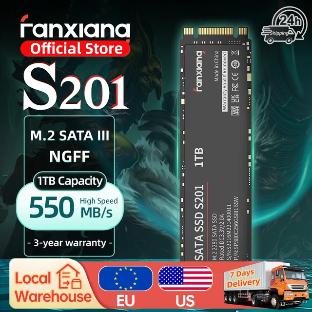 Fanxiang S201 M.2 SATA SSD 1TB 2280 SATA III 6Gb s TLC 内蔵ソリッドステートドライブ