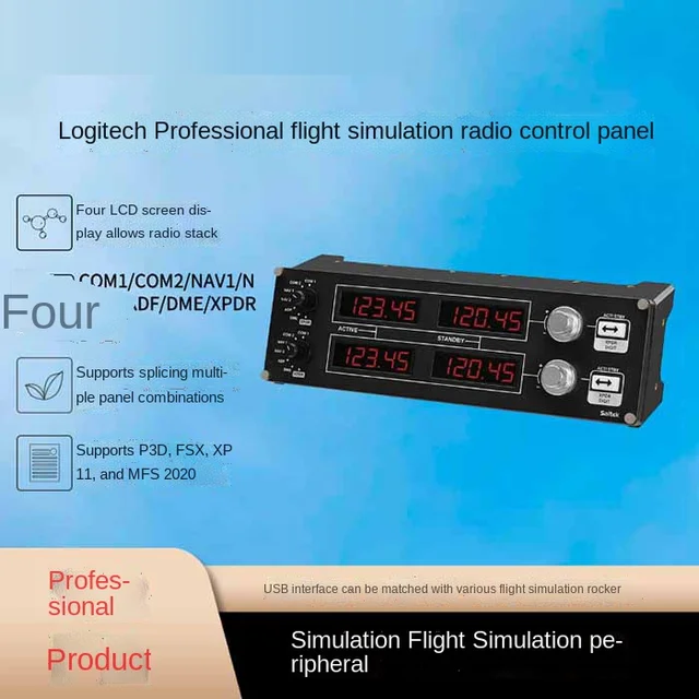 Logitech (G) Rádiópanel, Lcd Repülési Műszer, Kapcsoló Panel, Autopilot ...