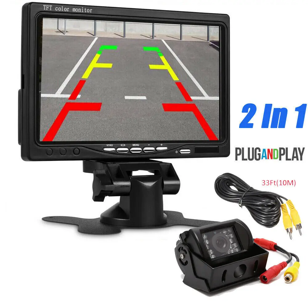 7-Color-TFT-LCD-Monitor-12-24V-RV-Truck-Trailer-Parking-Rear-View ...