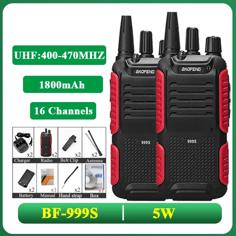 Baofeng-BF-999S-WalkieTalkie-UHF400-470MHz-MilitaryTwo-Way-Ham-Radio-FM ...