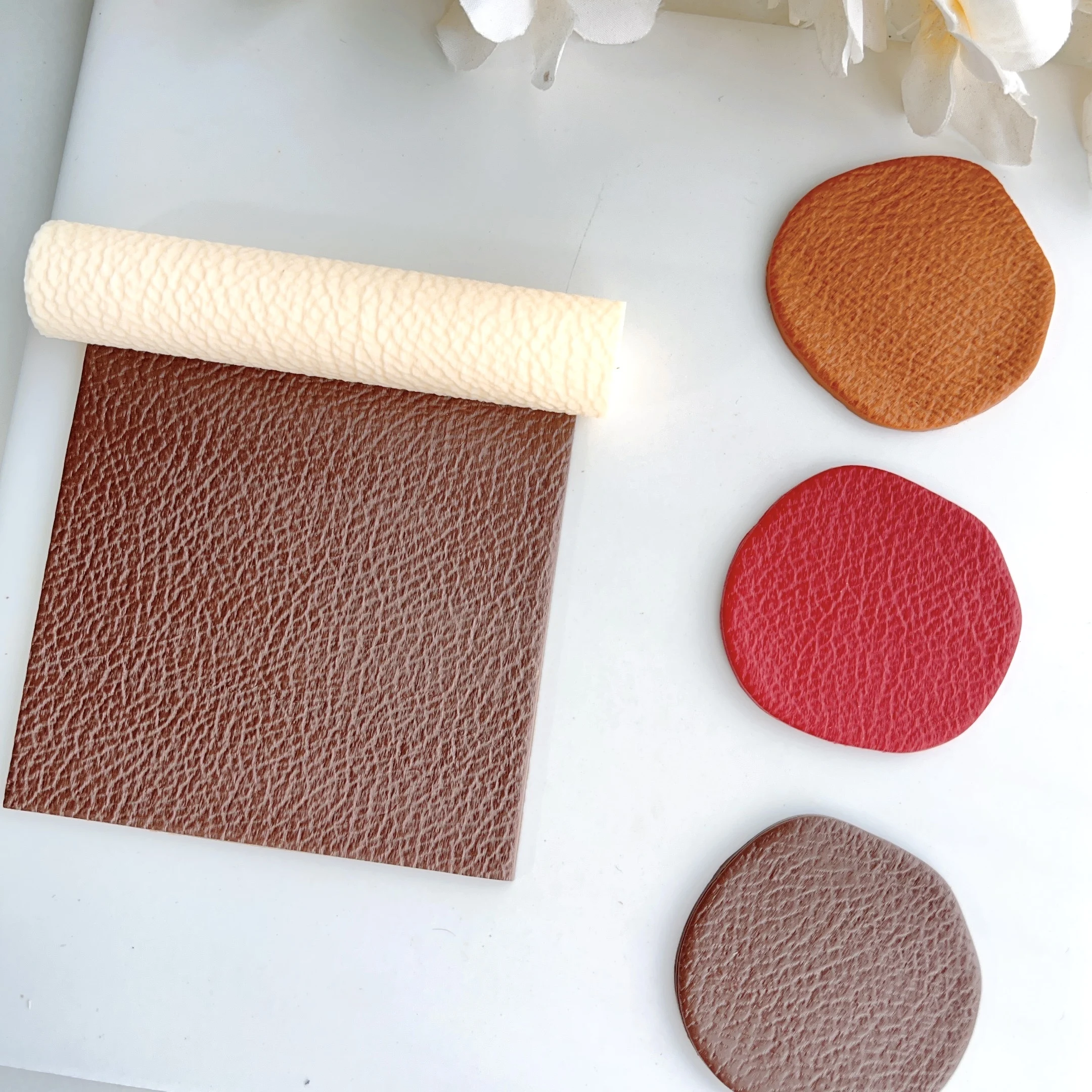 LeatherPolymer Clay Seamless Texture Roller | Leather Earring Clay ...