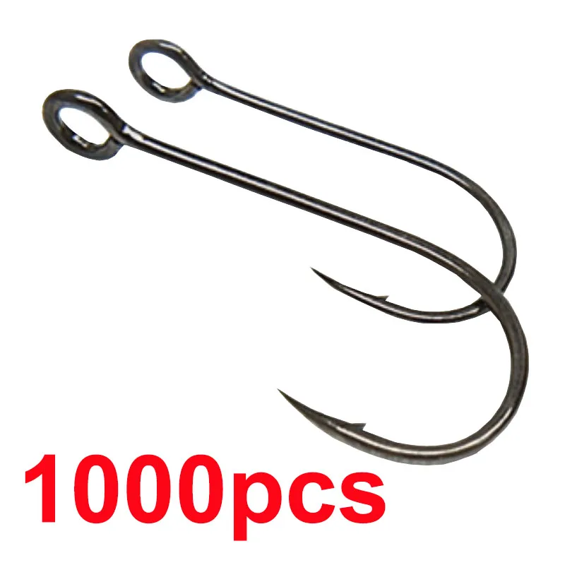 1000-pcs-Crazy-Fish-Round-Bent-Joint-Hook-Long-Shank-Big-eyelet-fishing ...