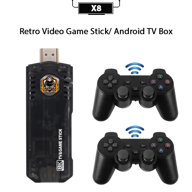 X8 64G-Tolex Console de jeu vidéo rétro, 2023, 4K, Stick X8, Android ...