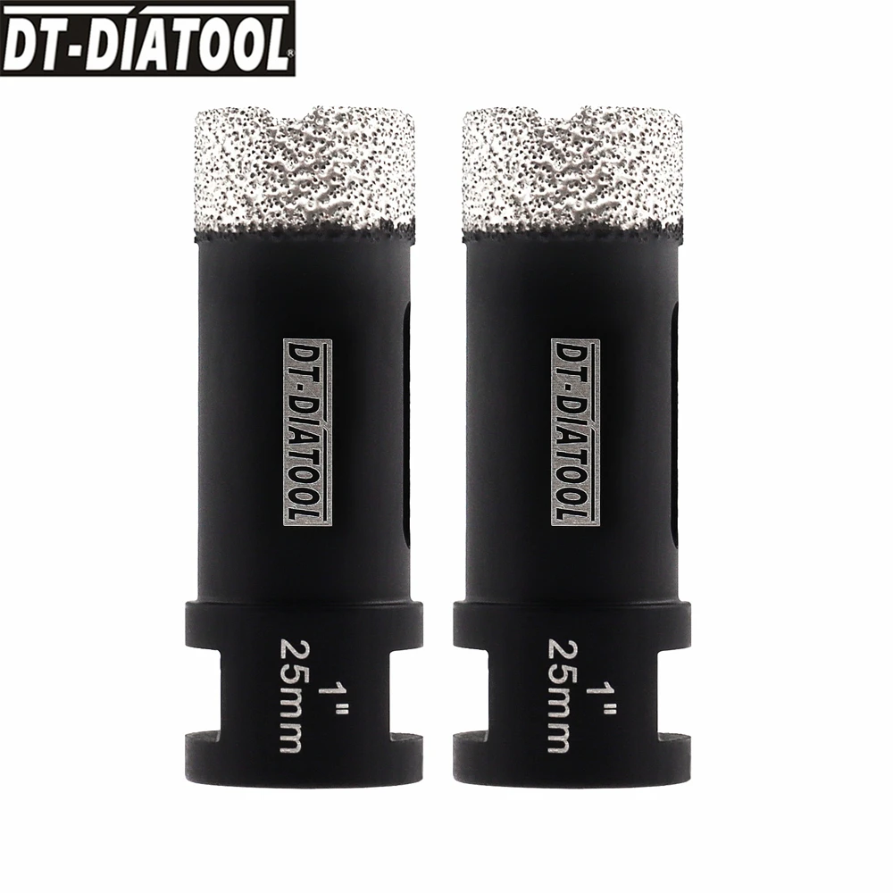 2pcs-25mm-Diameter-Vacuum-Brazed-Diamond-Dry-Drilling-Bits-5-8-11 ...