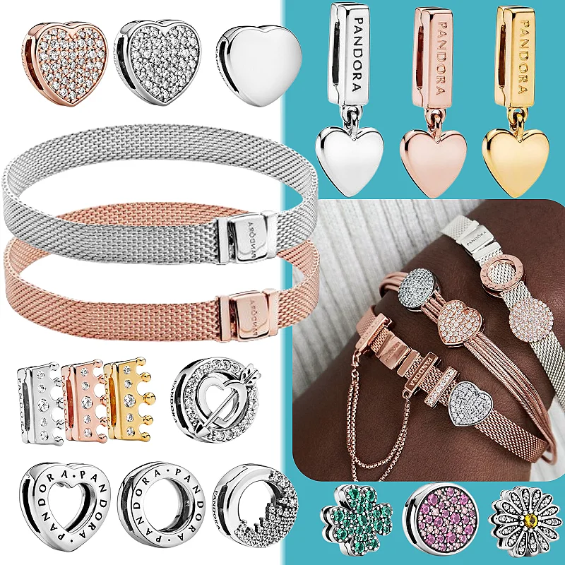 Pulsera-de-reloj-Pandora-Original-Popular-para-mujer-Plata-de-Ley-925 ...