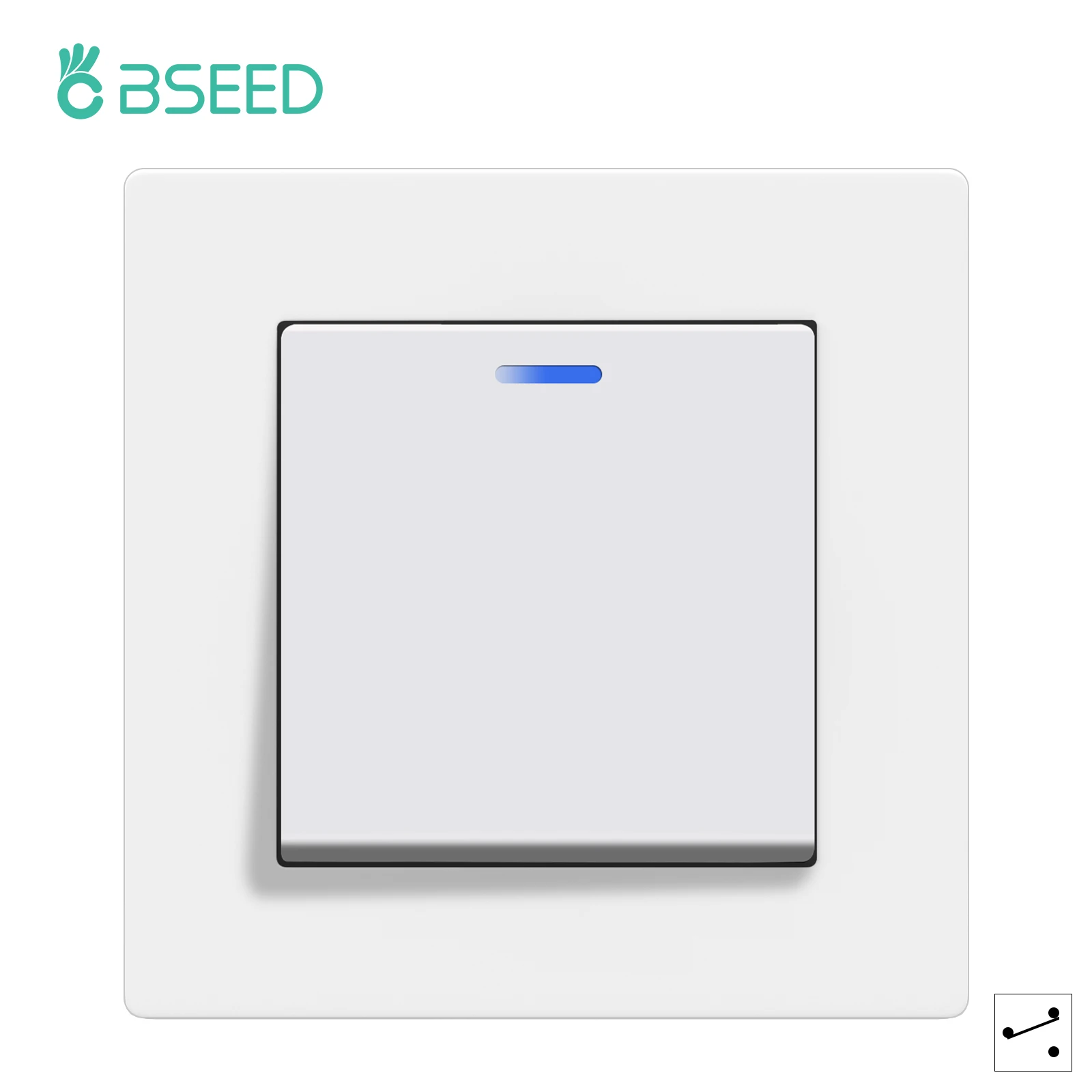 BSEED-1-2Gang-2Way-Button-Switch-Wall-Light-Switch-Plastic-Frame-Switch ...