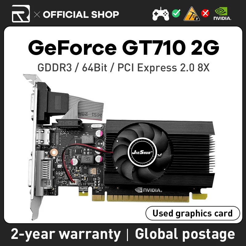 Placa-gr-fica-NVIDIA-JIESHUO-GT710-2G-PCI-Express-GPU-2-0x8-64-bits ...