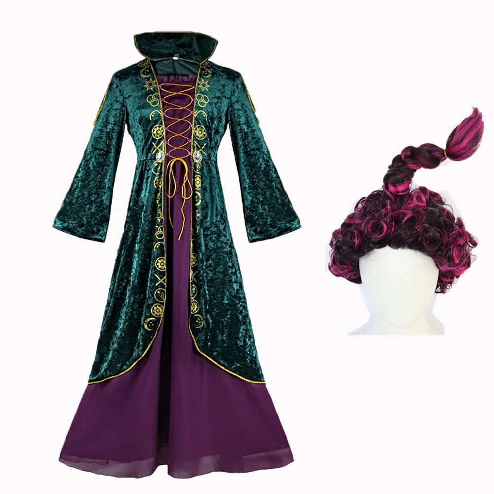 Movie-Hocus-Pocus-Winifred-Sanderson-Cosplay-Costume-Witch-Medieval ...