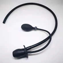Bdsm Latex Inflatable Insert Mouth Gag + Irrigation Pipe Bondage ...