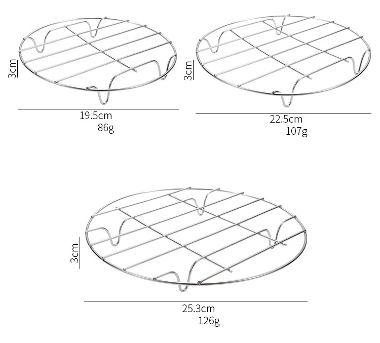 Cuiseur vapeur,Grille de cuisson à la vapeur en acier inoxydable 304, support à pied court ...