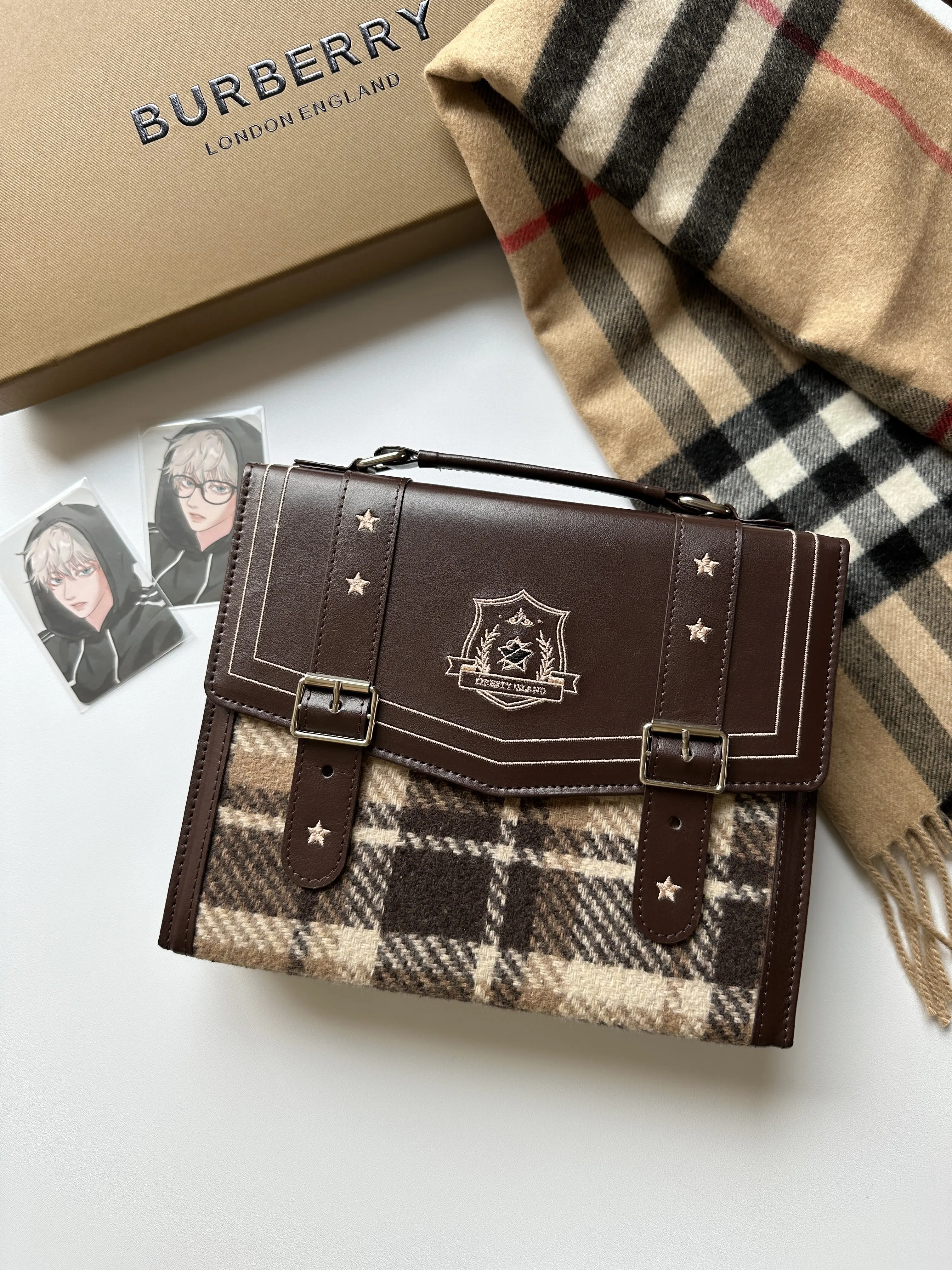 Retro-England-College-Style-A5-Binder-Portable-Handbag-Photocard ...