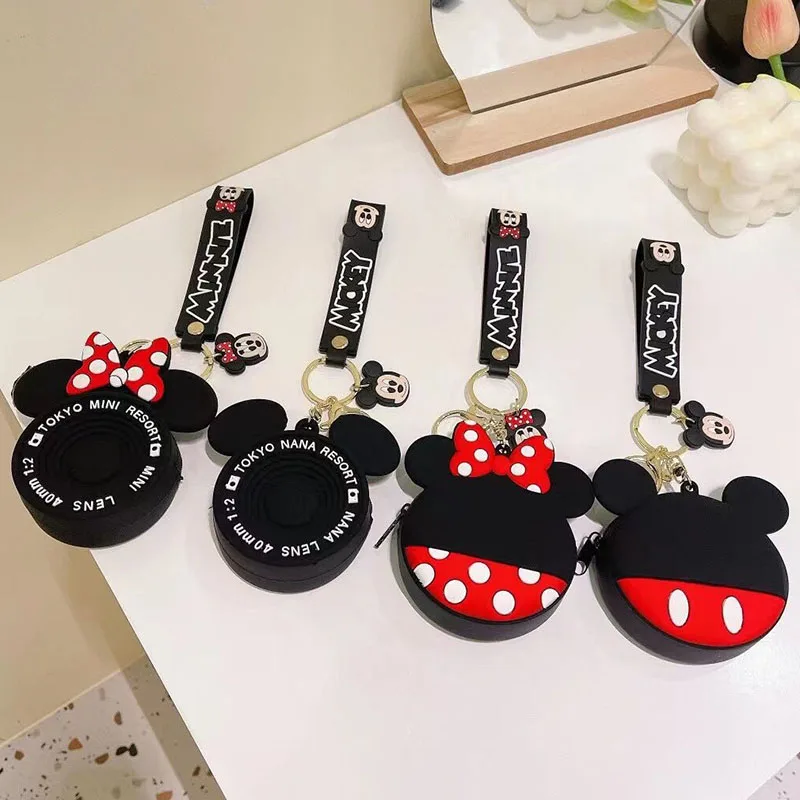 Cute Mickey Minnie Silica Gel Coin Purse Disney Cartoon Anime Kawaii ...