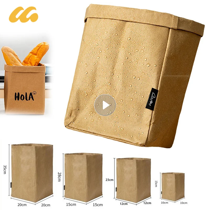 Washable-Kraft-Paper-Bag-Refrigerator-Organizer-Thickened-Large ...